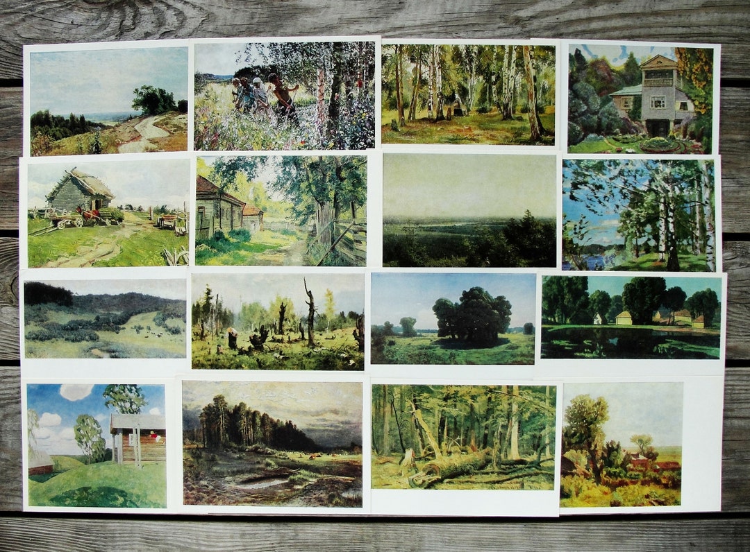 Summer Landscape, Vintage Postcards Set of 16, 1960s 1980s, Forest Tree ...