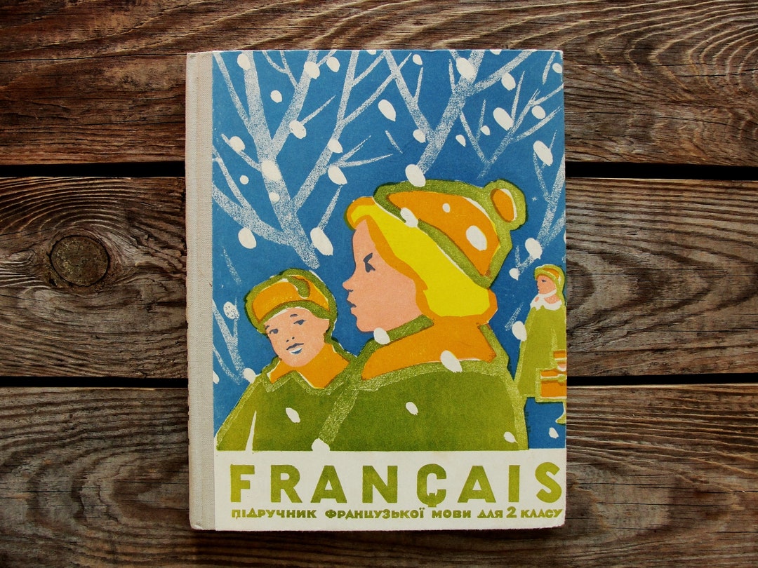 French Language Textbook, Vintage Ukrainian School Book, 1961, School ...