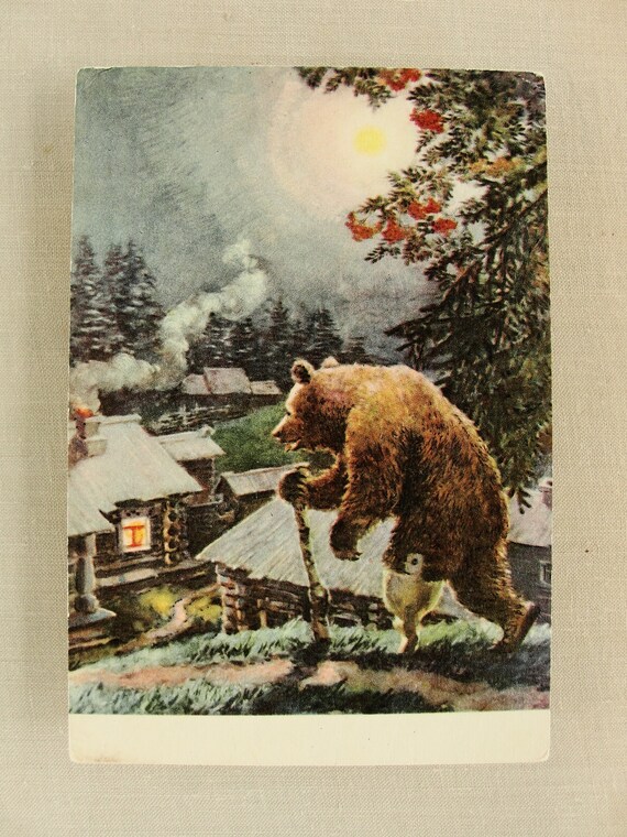 Paper & Party Supplies 1955 Vintage Children Postcard Fairy Tale Art ...