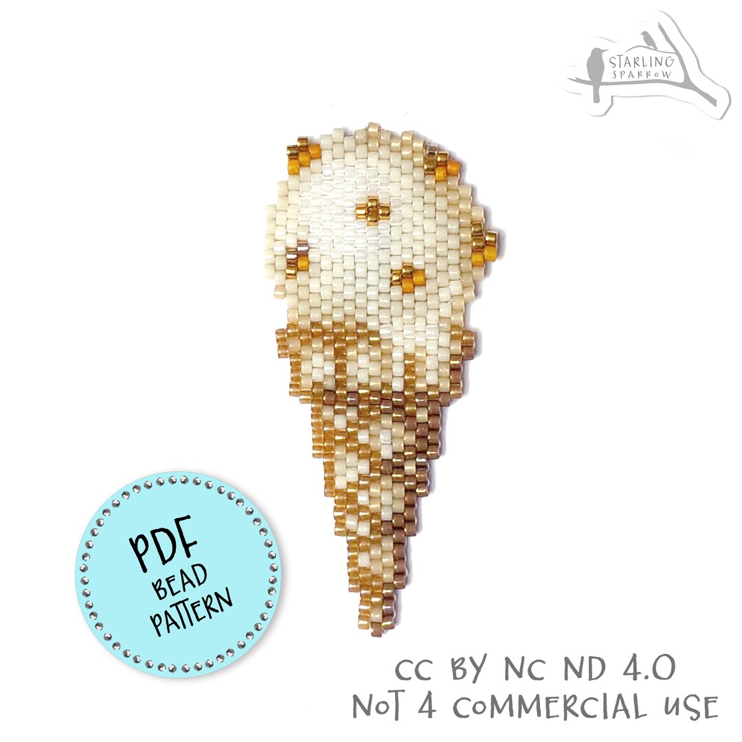 PDF Pattern, Hokey Pokey Vanilla Icecream, Peyote/brick Stitch Seed ...