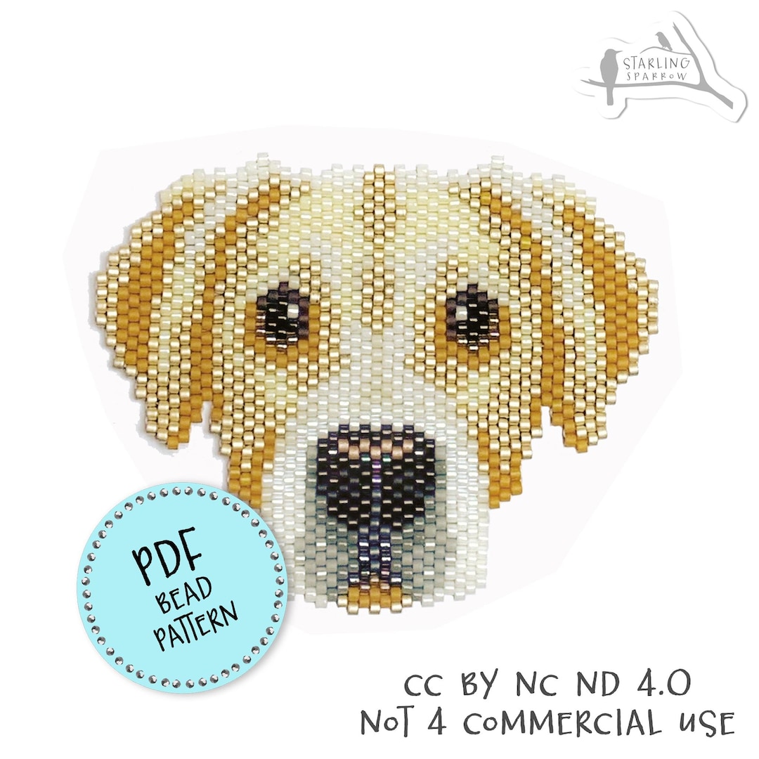 PDF Pattern, Labrador Retriever, Peyote/brick Stitch Seed Bead Pendant ...