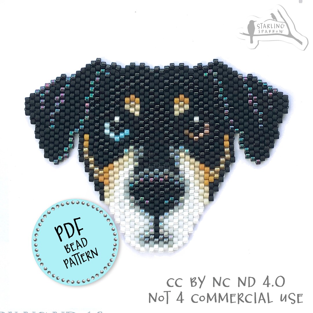 PDF Pattern, Labrador X Beagle, Peyote/brick Stitch Seed Bead Pendant ...