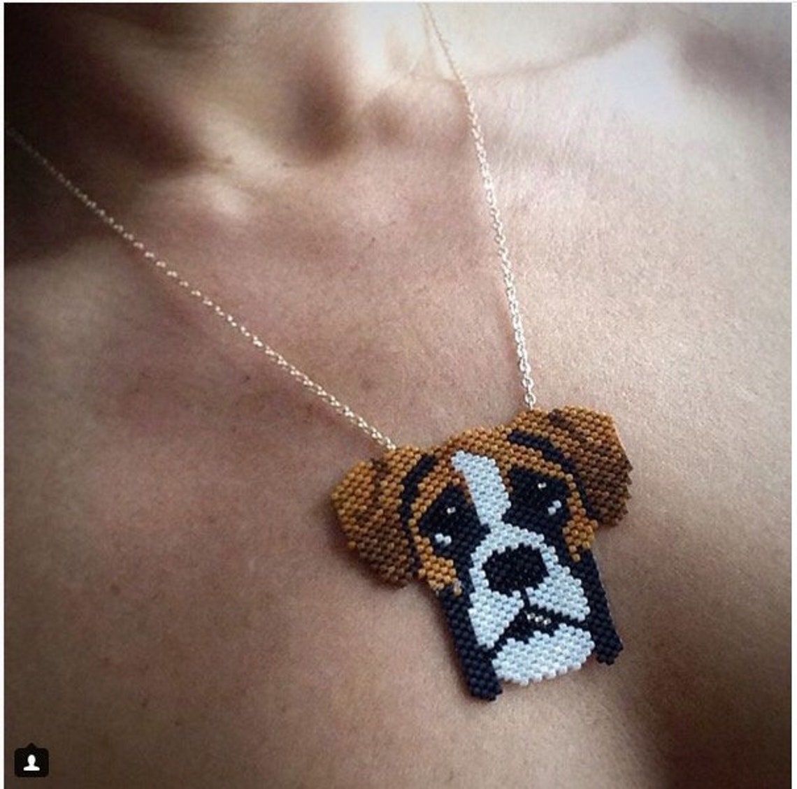 PDF Pattern, Boxer Dog, Peyote/brick Stitch Seed Bead Pendant/brooch ...