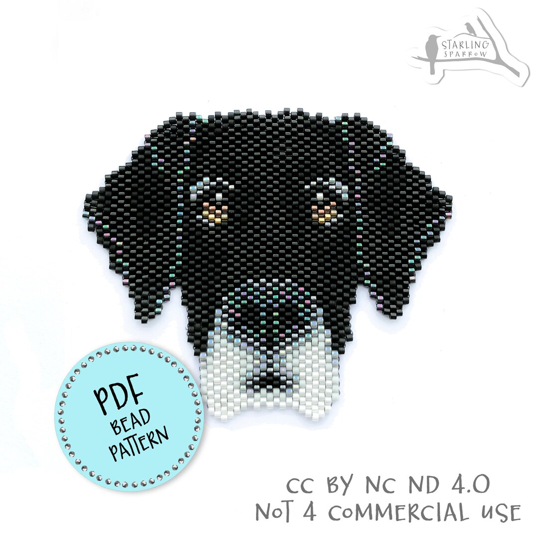 PDF Pattern, Black Lab Snr, Peyote/brick Stitch Seed Bead Pendant ...