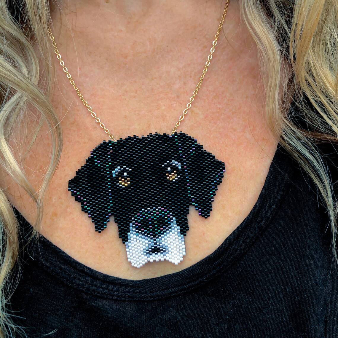 PDF Pattern, Black Lab Snr, Peyote/brick Stitch Seed Bead Pendant ...