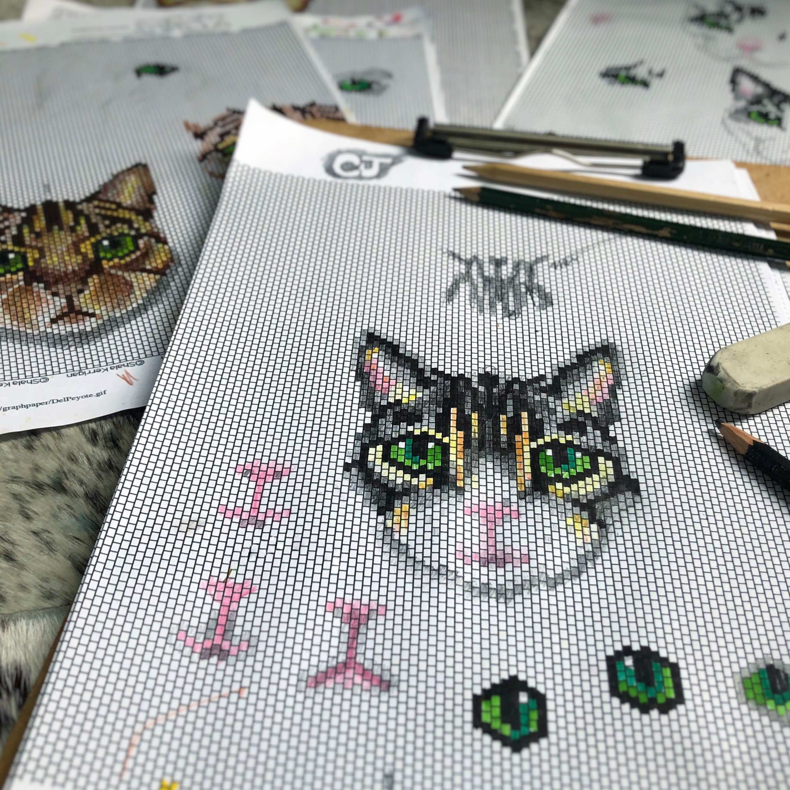 PDF Pattern Marbled Bengal/tabby Cat Peyote/brick Stitch - Etsy