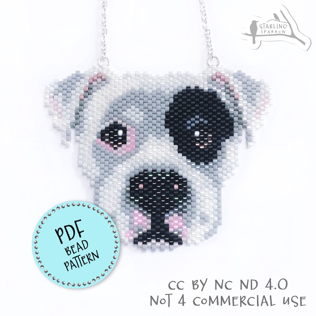PDF Pattern, Pitbull, Peyote/brick Stitch Seed Bead Pendant/brooch. - Etsy