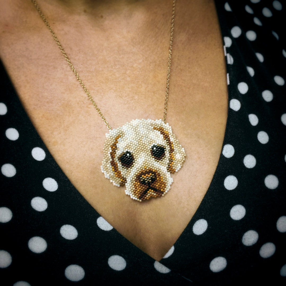 Cavoodle Dog Necklace Original Design Woven With Miyuki - Etsy