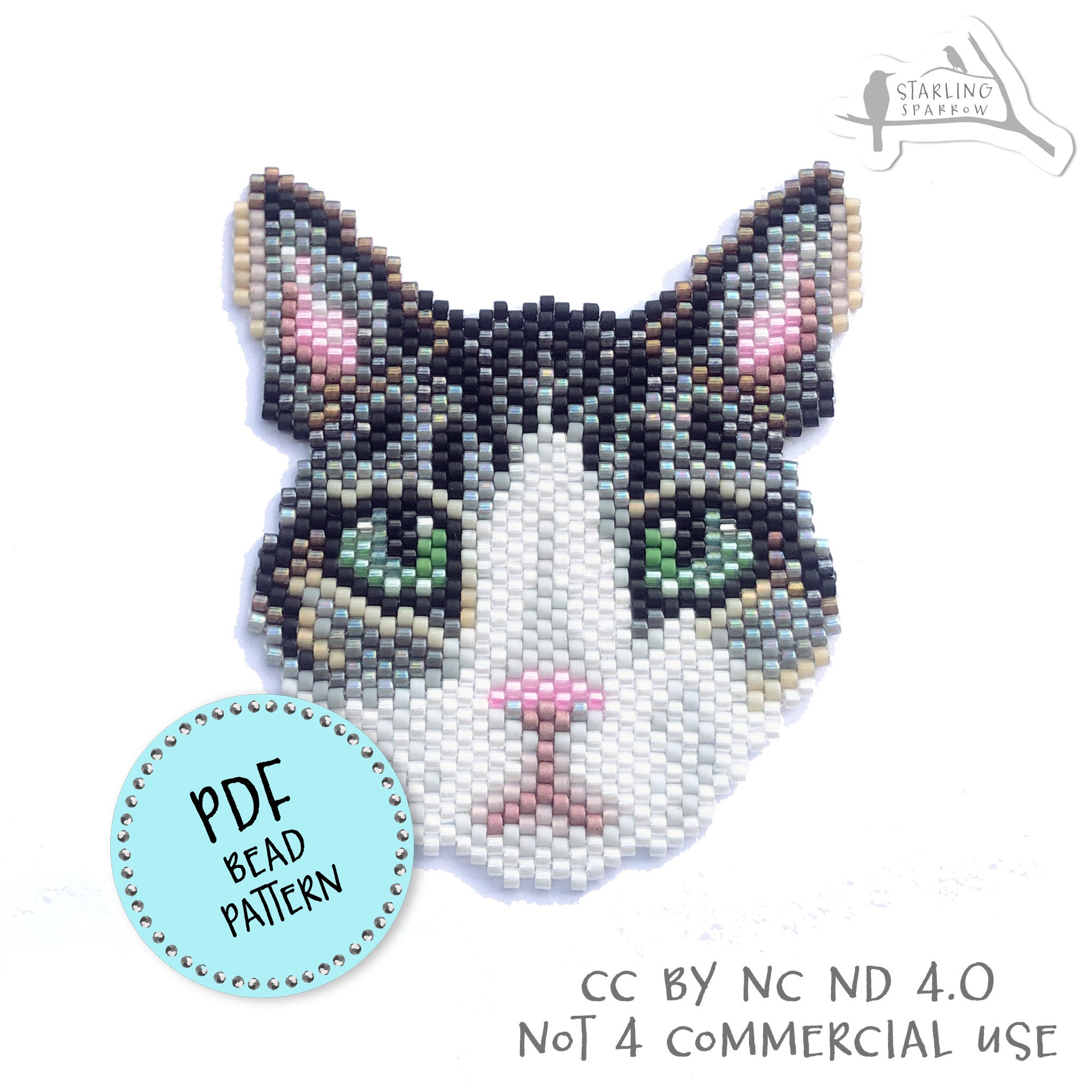 PDF Pattern Marbled Bengal/tabby Cat Peyote/brick Stitch - Etsy