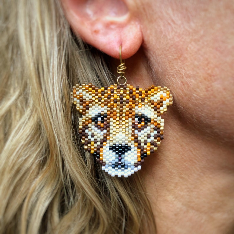 PDF Pattern, Cheetah, Peyote/brick Stitch Seed Bead Pendant/brooch ...