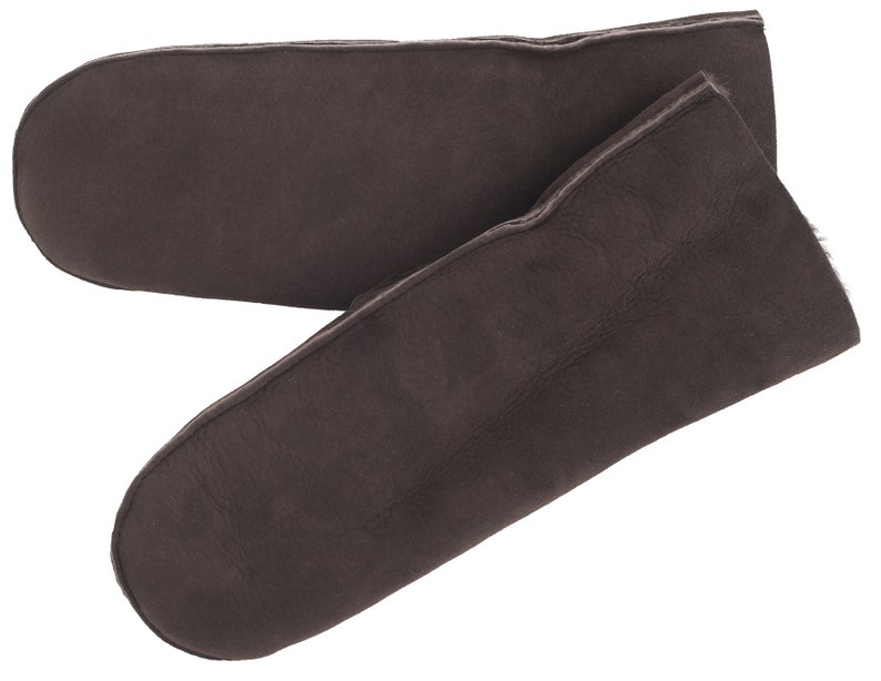 Womens Luxury Genuine Sheepskin Hand Stitched Sheepskin Mittens With ...