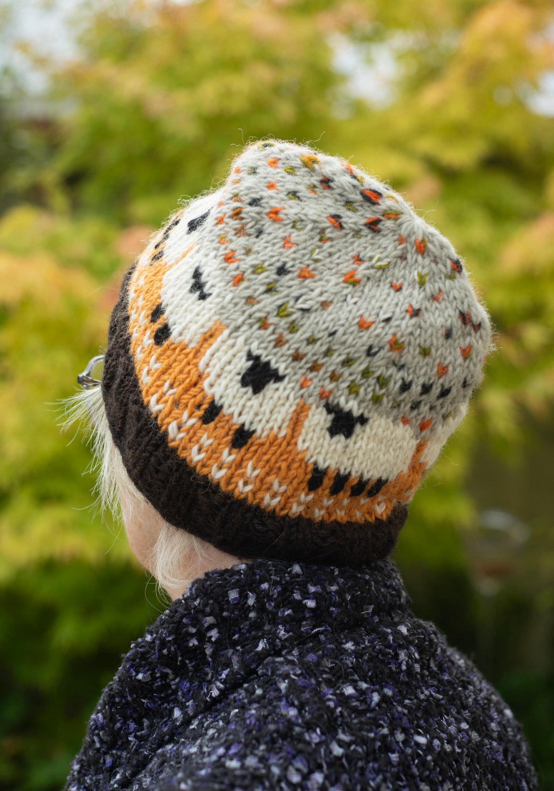 100% Wool Bobble Beanie Sheep Hat Hand Knitted Fair Trade Handmade ...