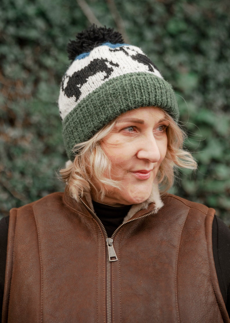 Ladies Luxury Woolen Hand Knitted Fleece Line Bobble Beanie - Etsy