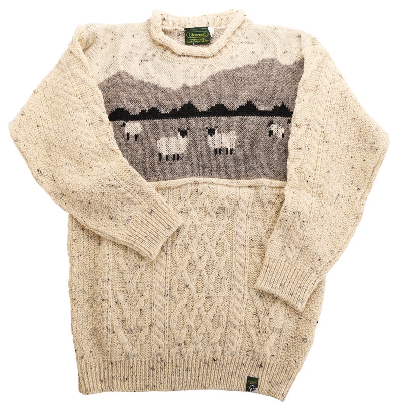 Womens 100% Wool Sheep Knitted Jumper Fine Knit Unlined Aran - Etsy UK