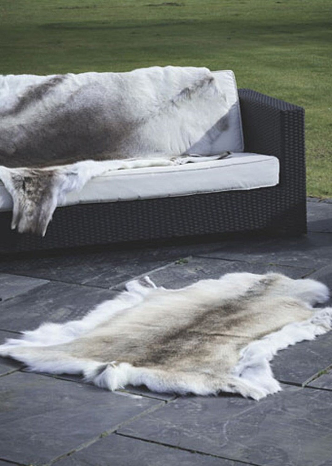 Premium Grade Large Genuine Reindeer Hide With Natural Light Shade ...