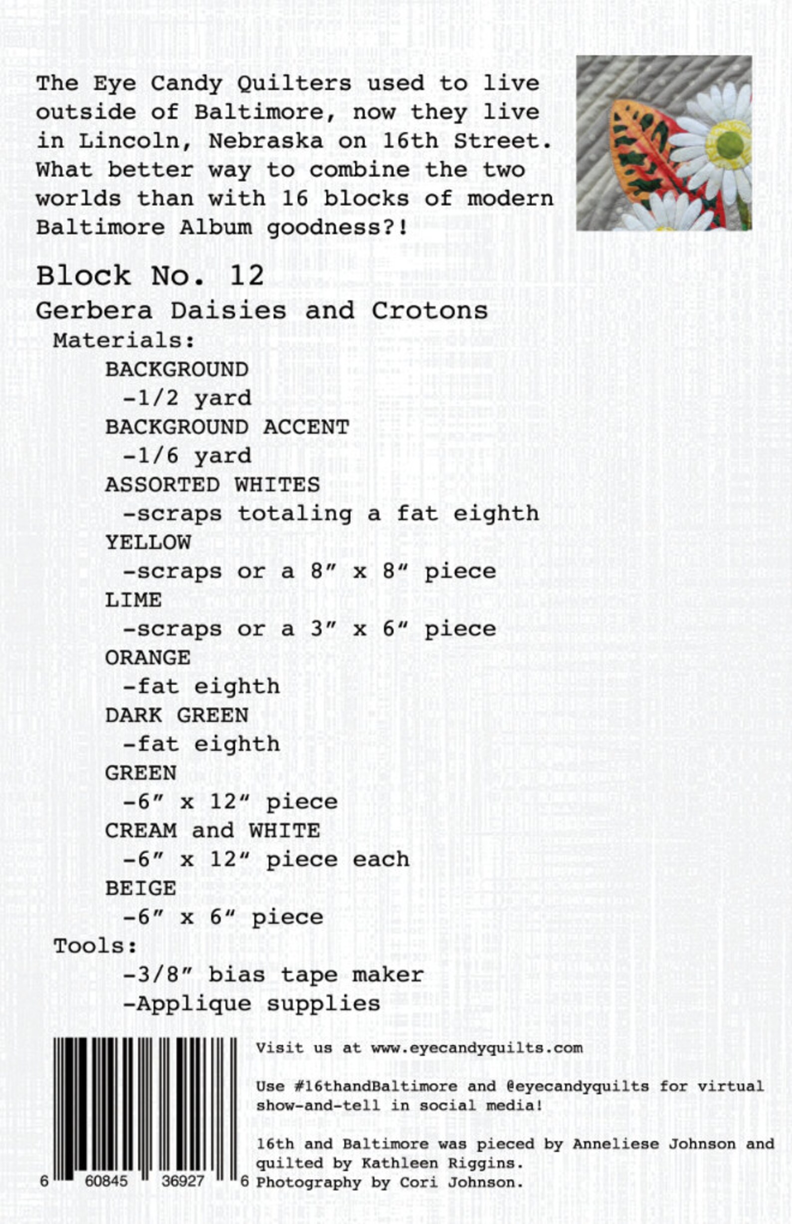 16th and Baltimore: Block 12 Modern Baltimore Album Block Program by ...