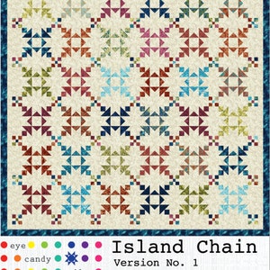 Island Chain Large Throw or Full Quilt Pattern Version No. 2 by Eye ...