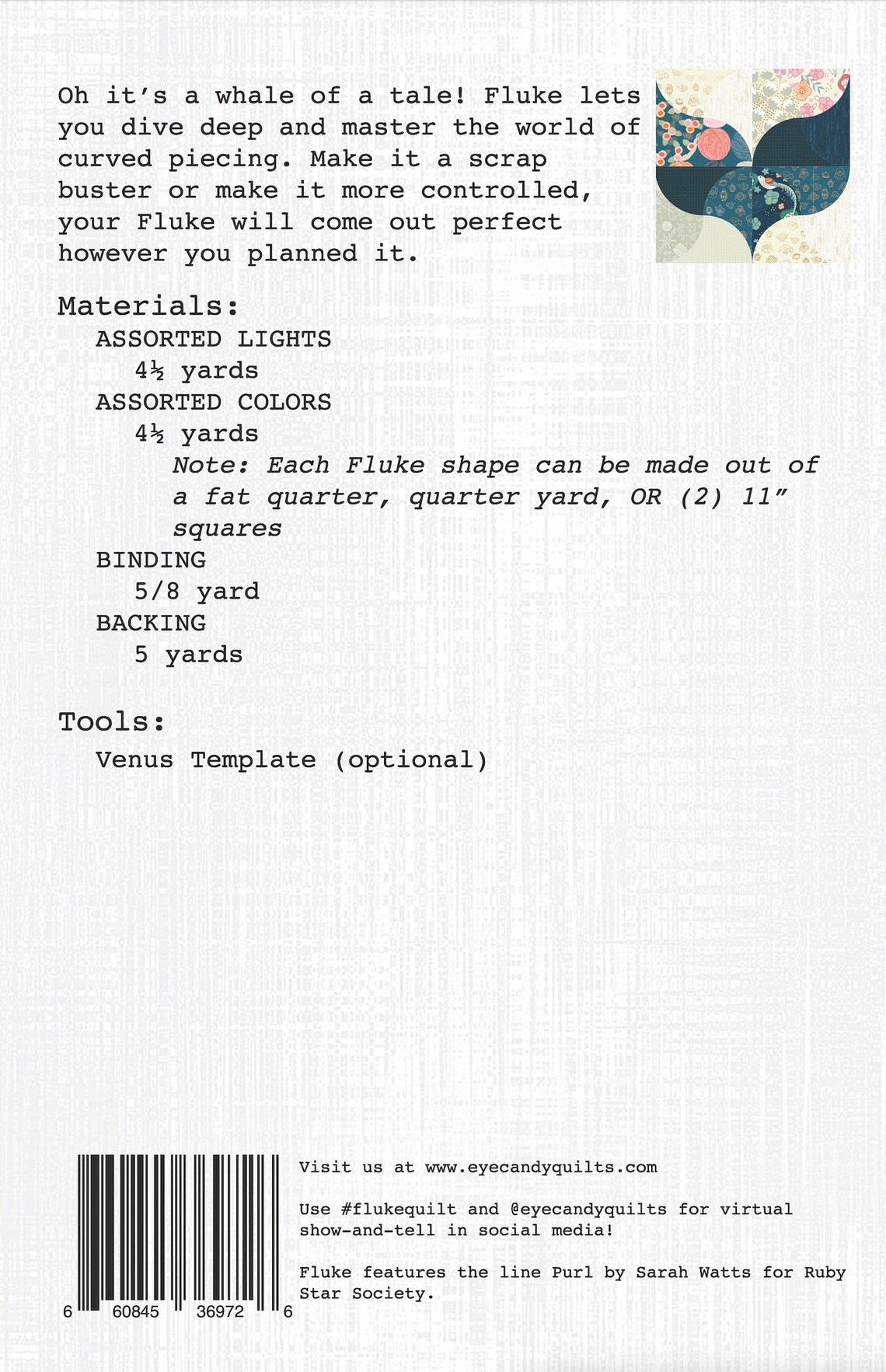 Fluke Digital Quilt Pattern - Etsy UK