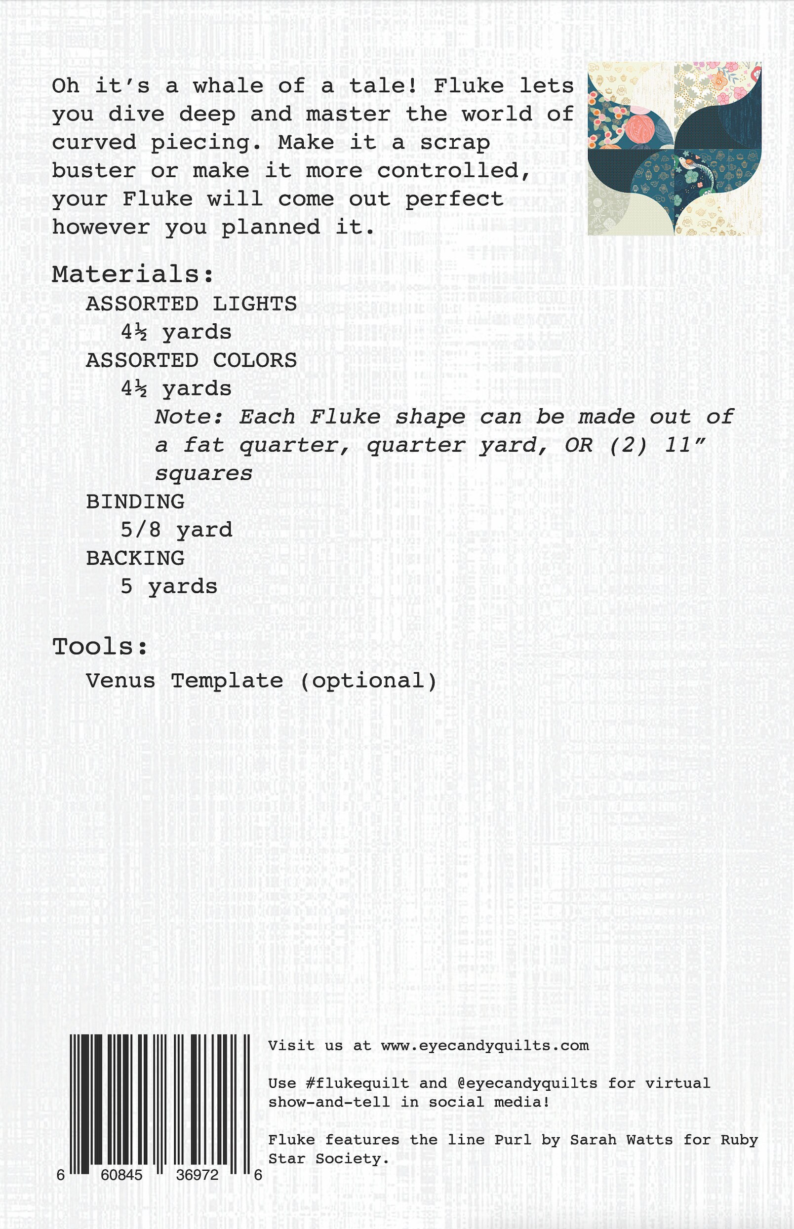 Fluke Digital Quilt Pattern - Etsy UK