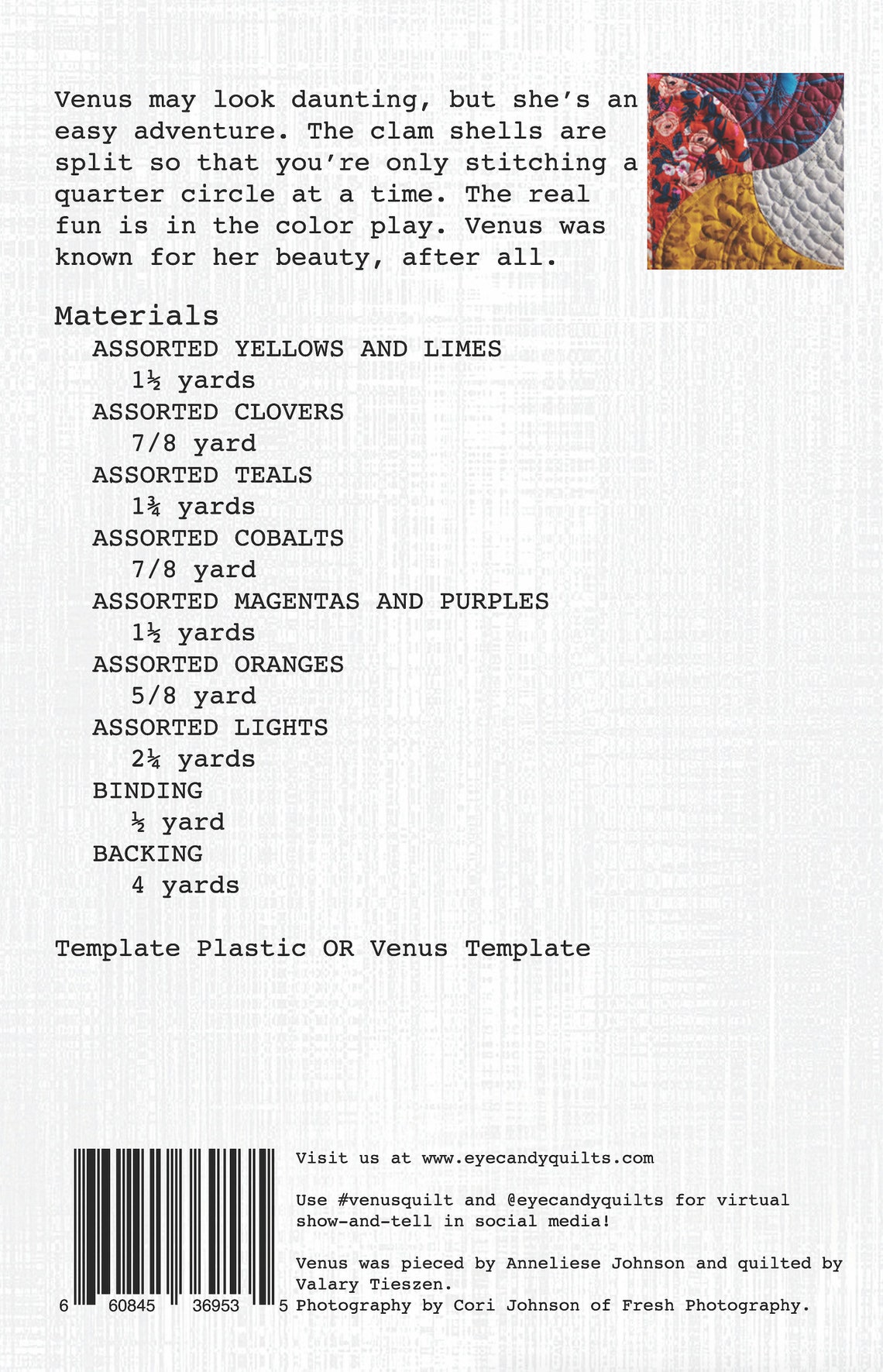 Venus Quilt Pattern - Etsy