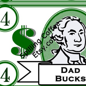 Mom and Dad Bucks / Dollars Printable Allowance and Parenting - Etsy