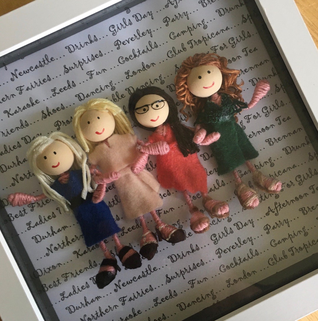 Friendship Gifts Personalised Best Friends Portrait BFF Bespoke Group ...