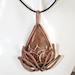 Lotus Flower, Wire Weave, Copper Pendant, Agate Gemstone, Tear Drop ...