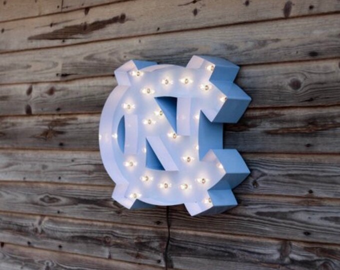 University of North Carolina Chapel Hill UNC Marquee Sign Tarheel Metal ...