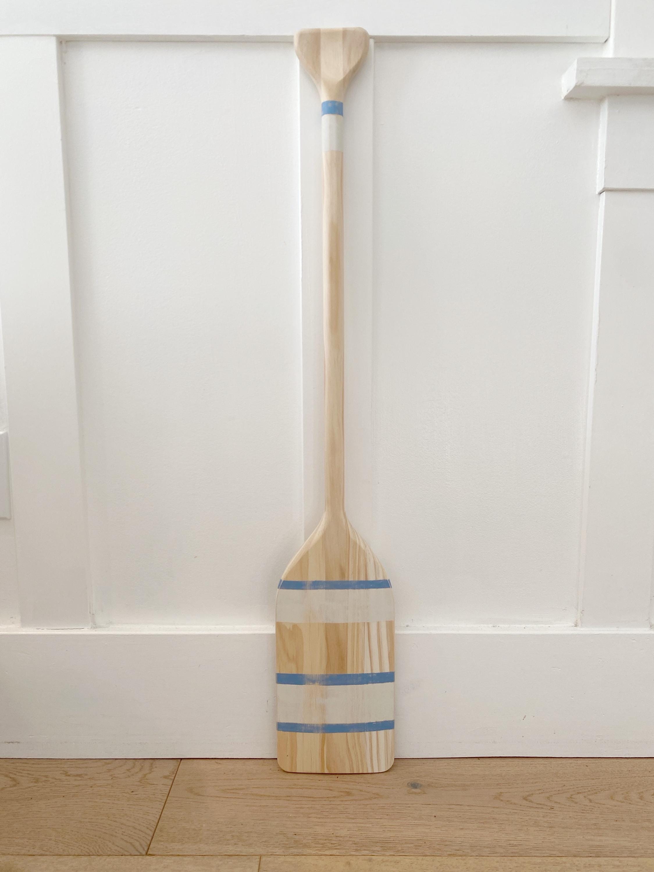 Hand Painted Decorative Paddle: Coastal Chambray Blue Wall Art - Etsy