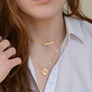 Gold Choker, Bar Necklace, Tiny Bar Necklace Choker, Choker Necklace ...