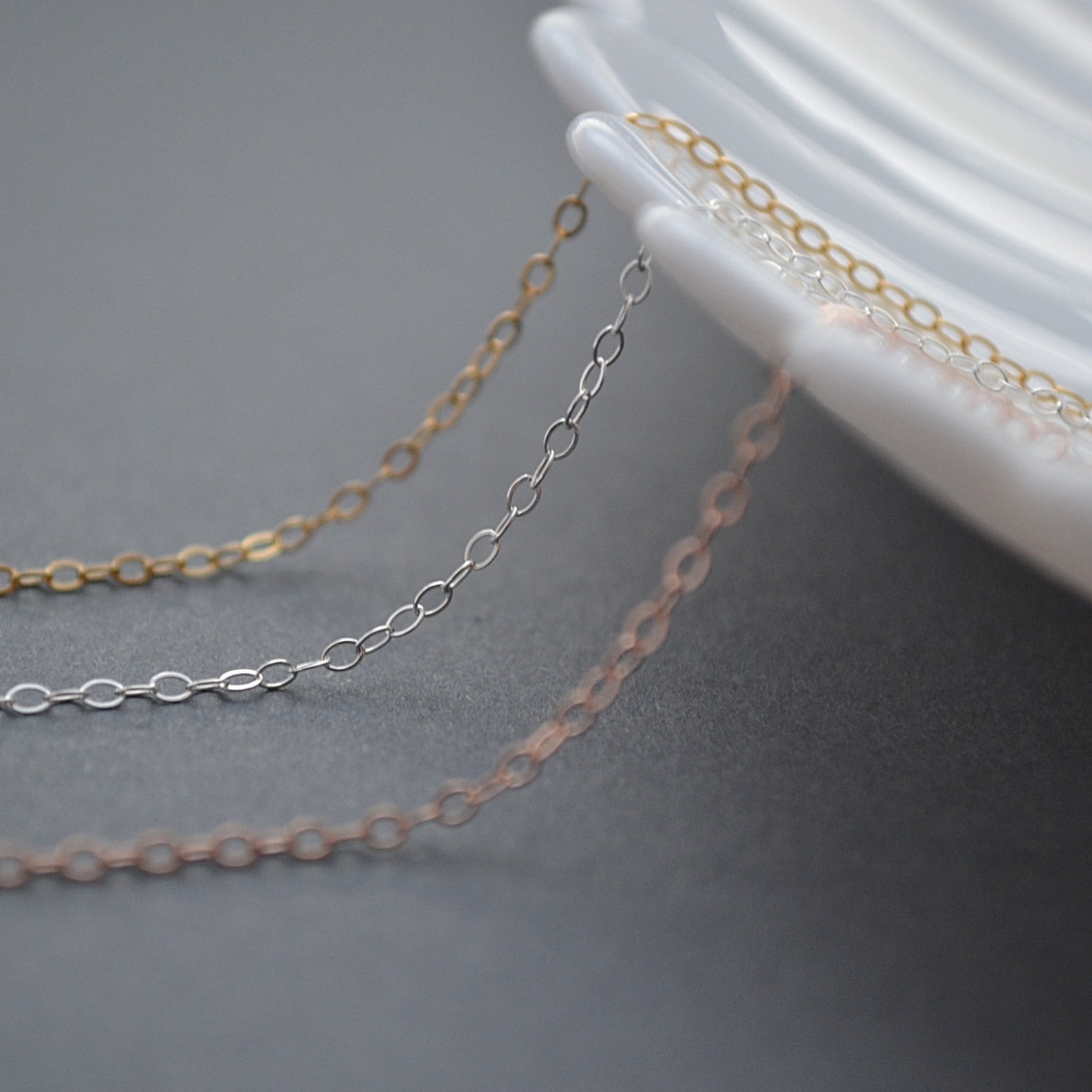 Delicate Chain Necklace / Very Dainty and Thin Gold Chain - Etsy