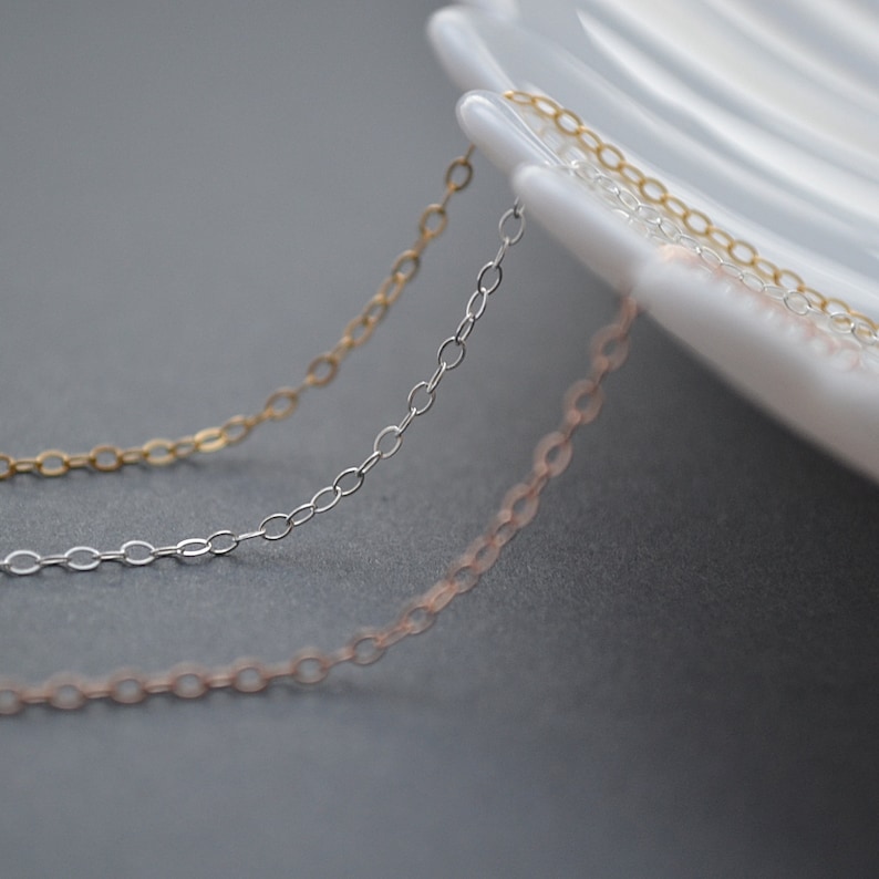 Delicate Chain Necklace / Very Dainty and Thin Gold Chain - Etsy