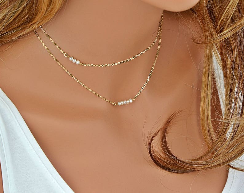 Dainty Pearl Choker Necklace Freshwater Pearl Pearl Jewelry Etsy