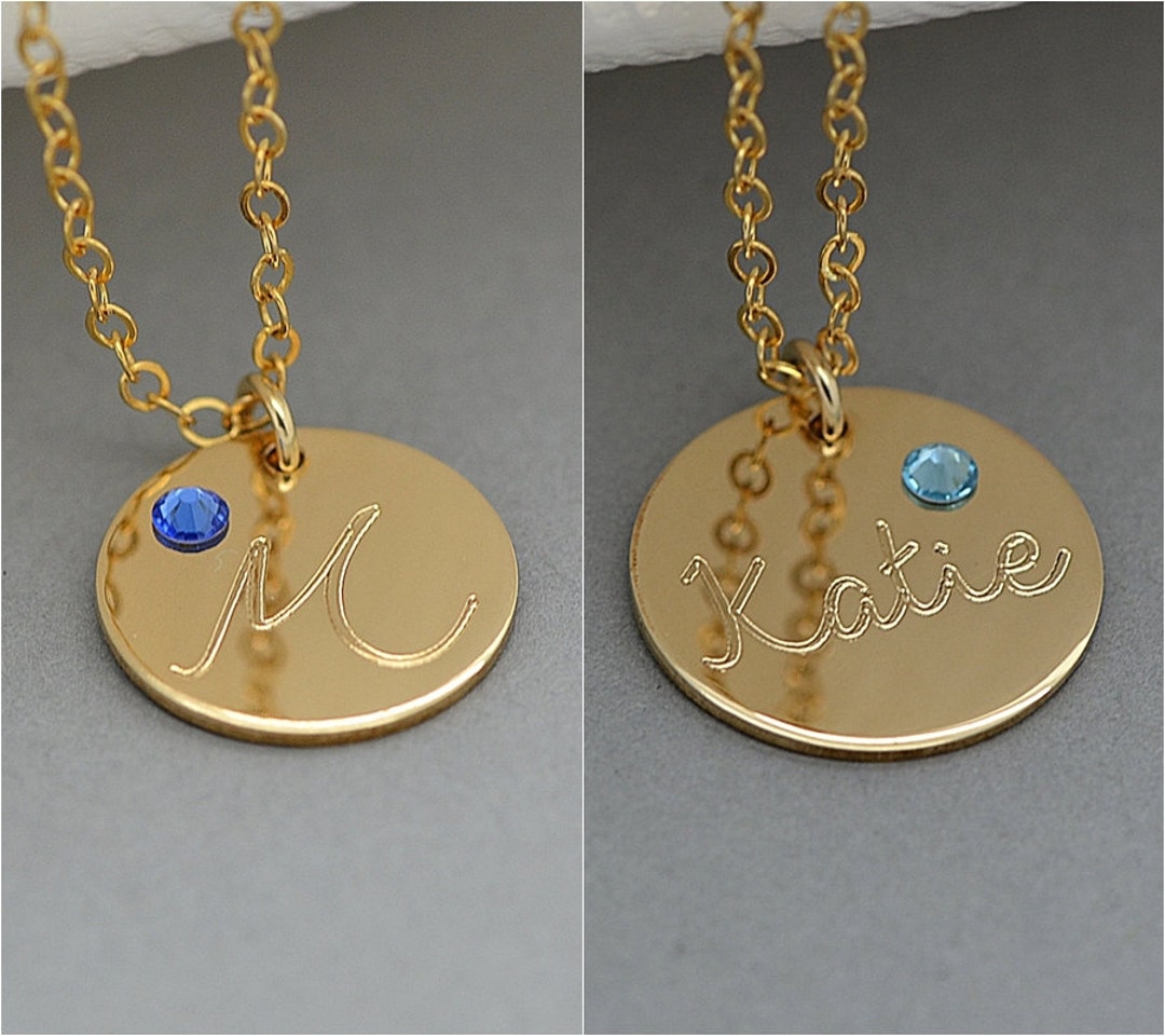 Personalized Initial Necklace Initial Necklace Name Necklace - Etsy