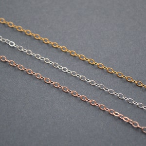 Delicate Chain Necklace / Very Dainty and Thin Gold Chain - Etsy