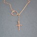 Cross and Infinity Lariat Necklace, Gold, Rose Gold, Sterling Silver, Forever Necklace, Faith ...
