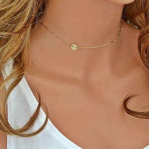 Initial Choker Necklace, Personalized Choker, Choker Necklace, Initial ...
