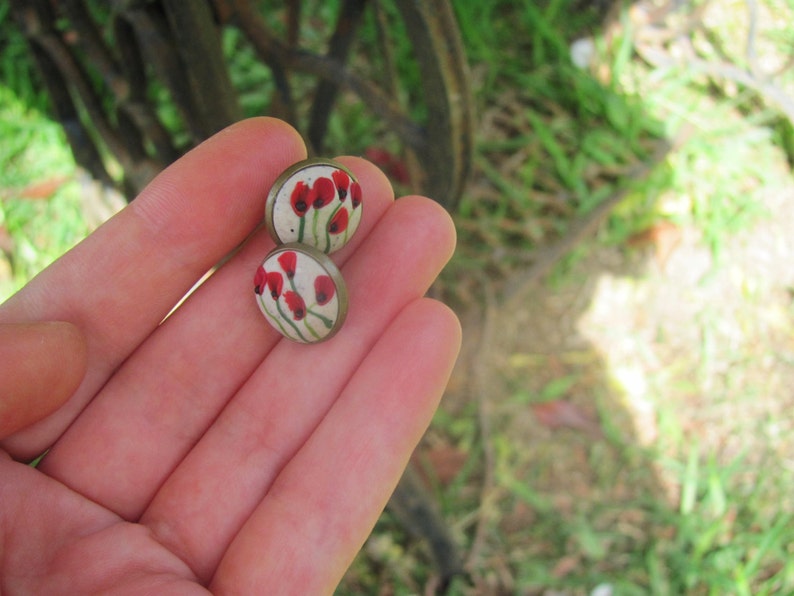 Poppies Ring Polymer Clay Ring Copper Ring Handmade Ring - Etsy