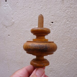 A French, Antique Wooden Finial, Hand Turned, A Beautiful, Addition to ...