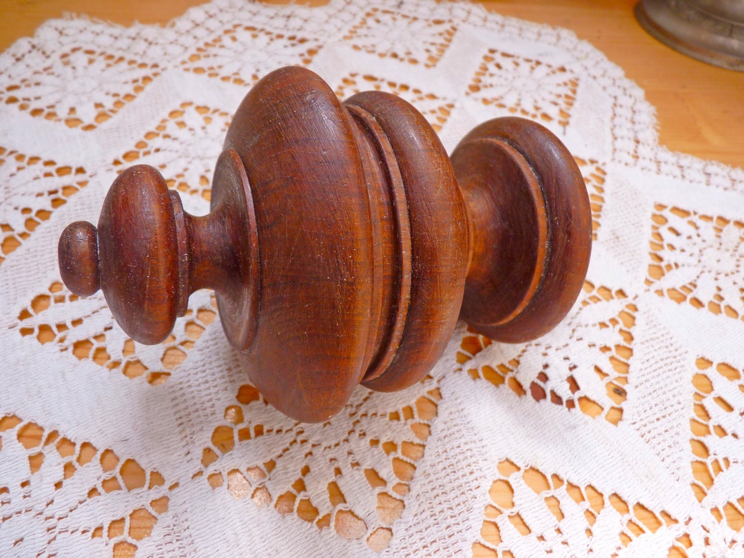 A French, Antique Wooden Finial, Hand Turned, A Beautiful, Addition to ...
