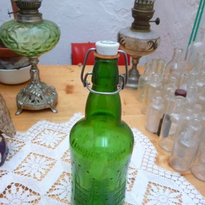 Vintage, Fischer, Green Beer Bottle,embossed, Bière D'alsace With the ...