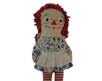 Small Raggedy Ann Doll - Etsy