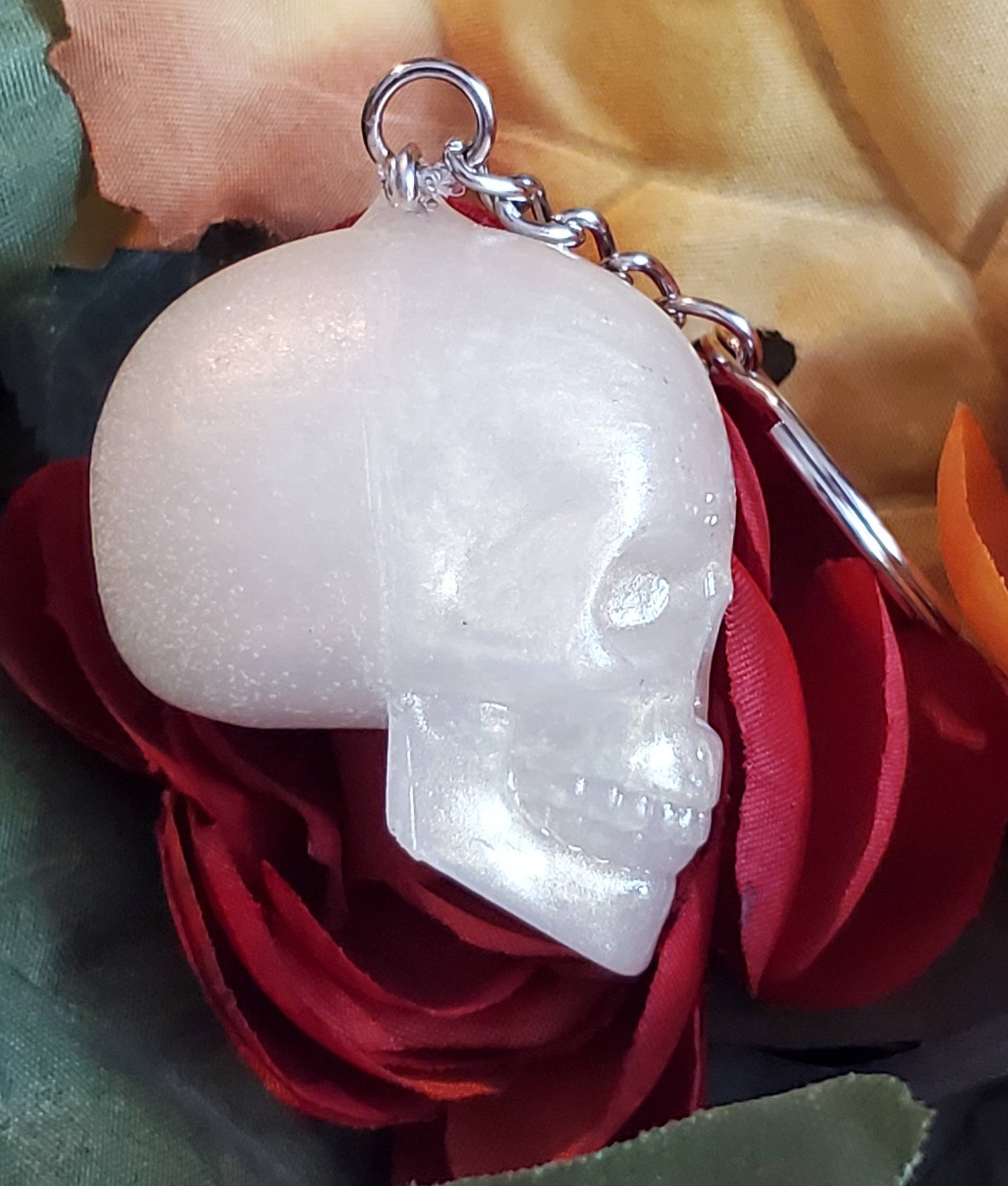 Skull Keychain - Etsy