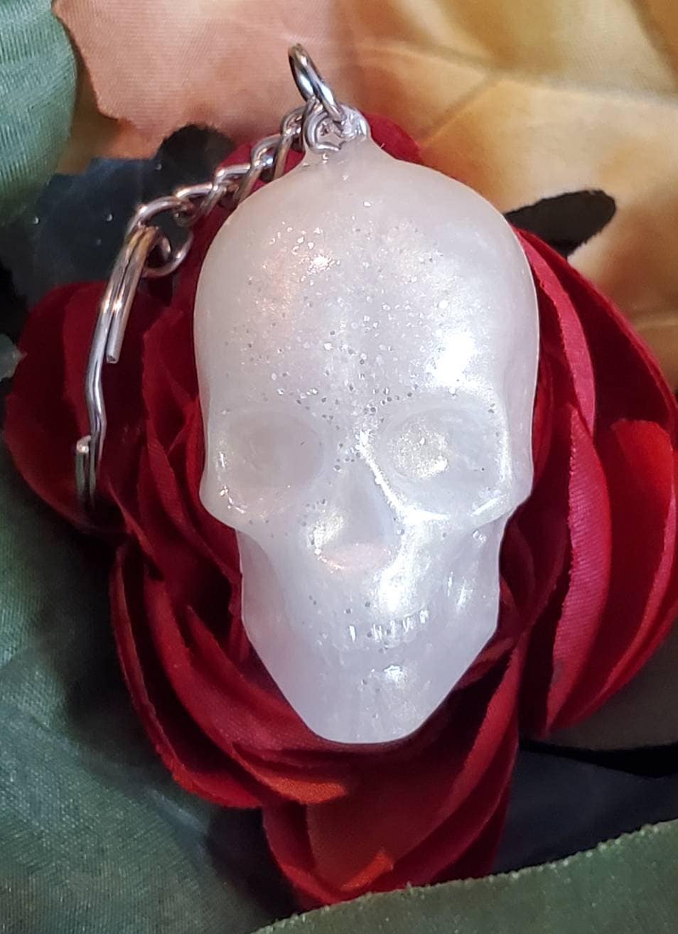 Skull Keychain - Etsy