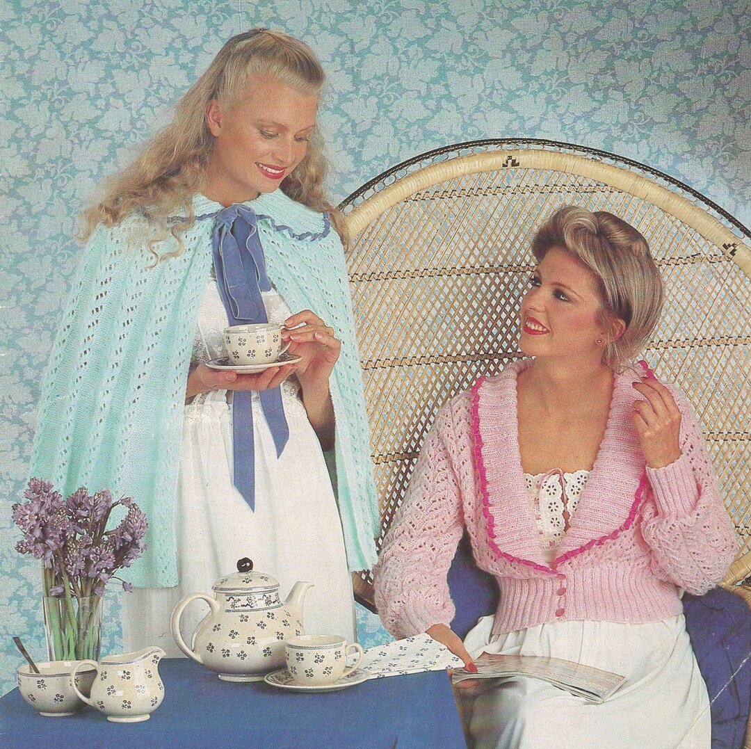 PDF Womens Bed Jacket and Cape INSTANT DOWNLOAD Vintage Knitting ...