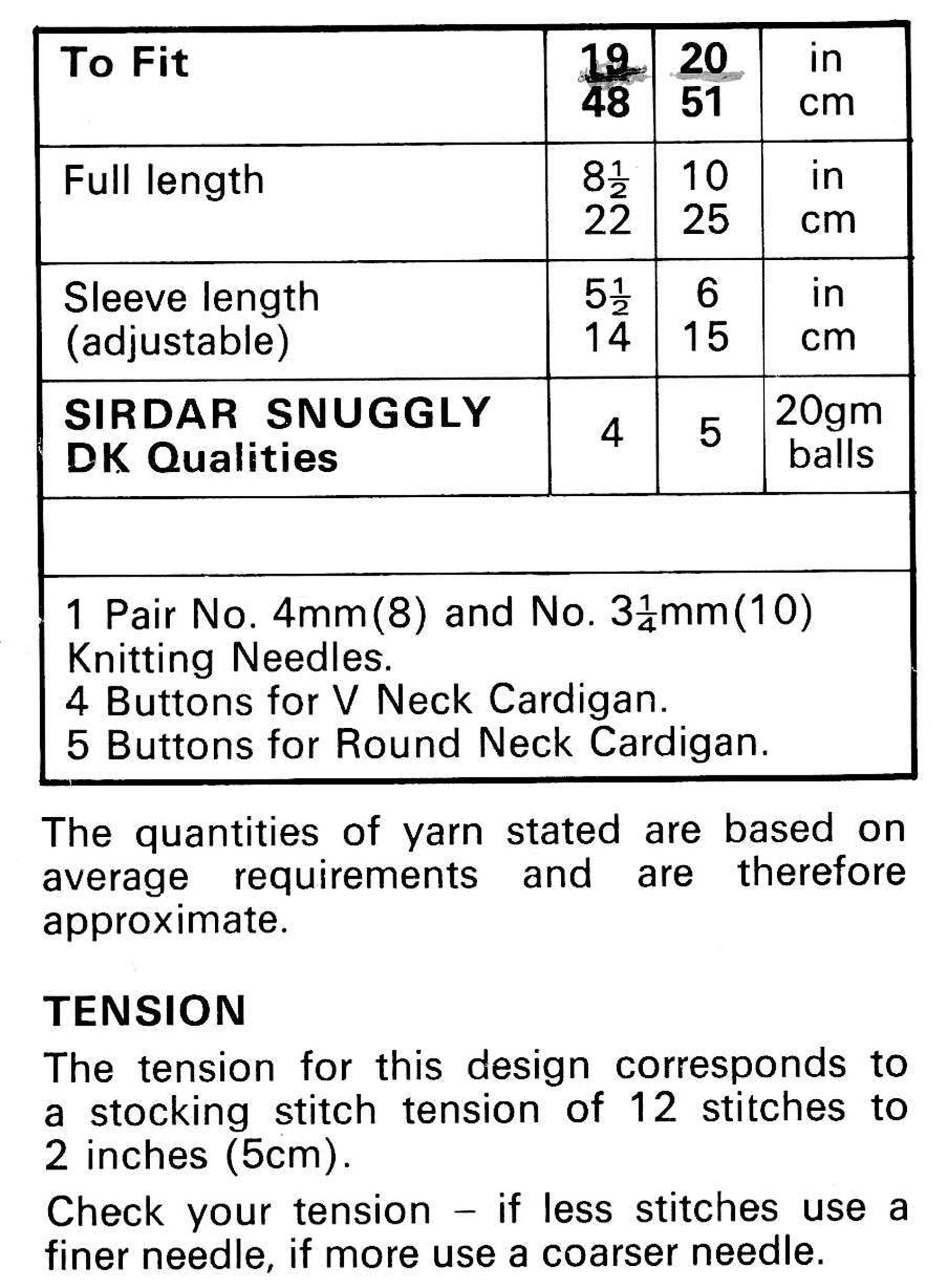 PDF Baby Cardigan INSTANT DOWNLOAD Vintage Knitting Pattern 19 Inches ...