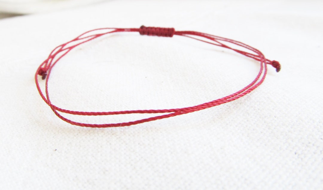 Men's Red String Bracelet, Red Thread, Kabbalah - Etsy