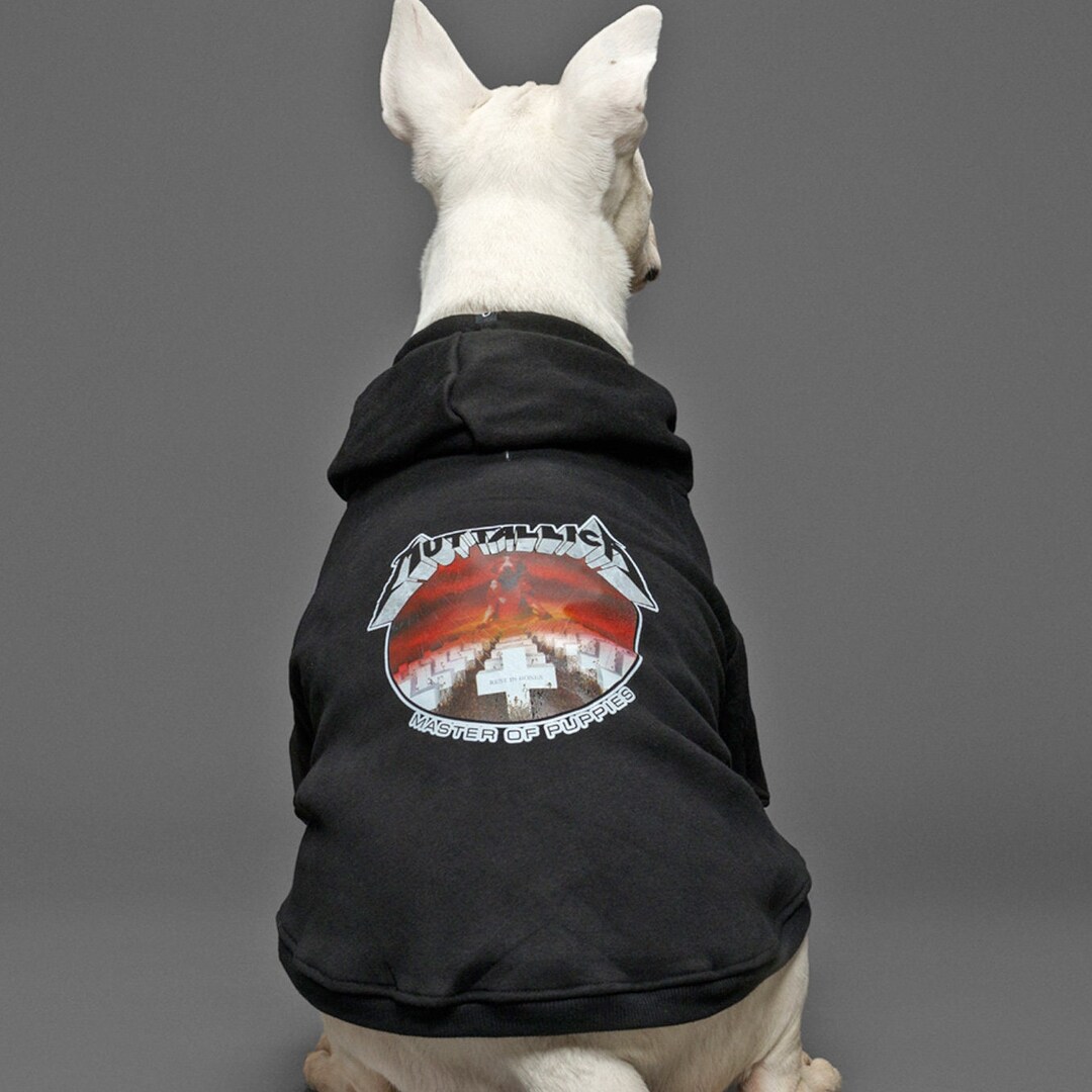 Dog Hoodie, Rock Dog Clothing, Heavy Metal Dog Hoodie, Large Dog Hoodie ...