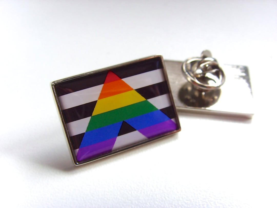 Straight Ally Allies Flag Rainbow LGBTQ Gay Pride Lapel Pin Badge Tie ...