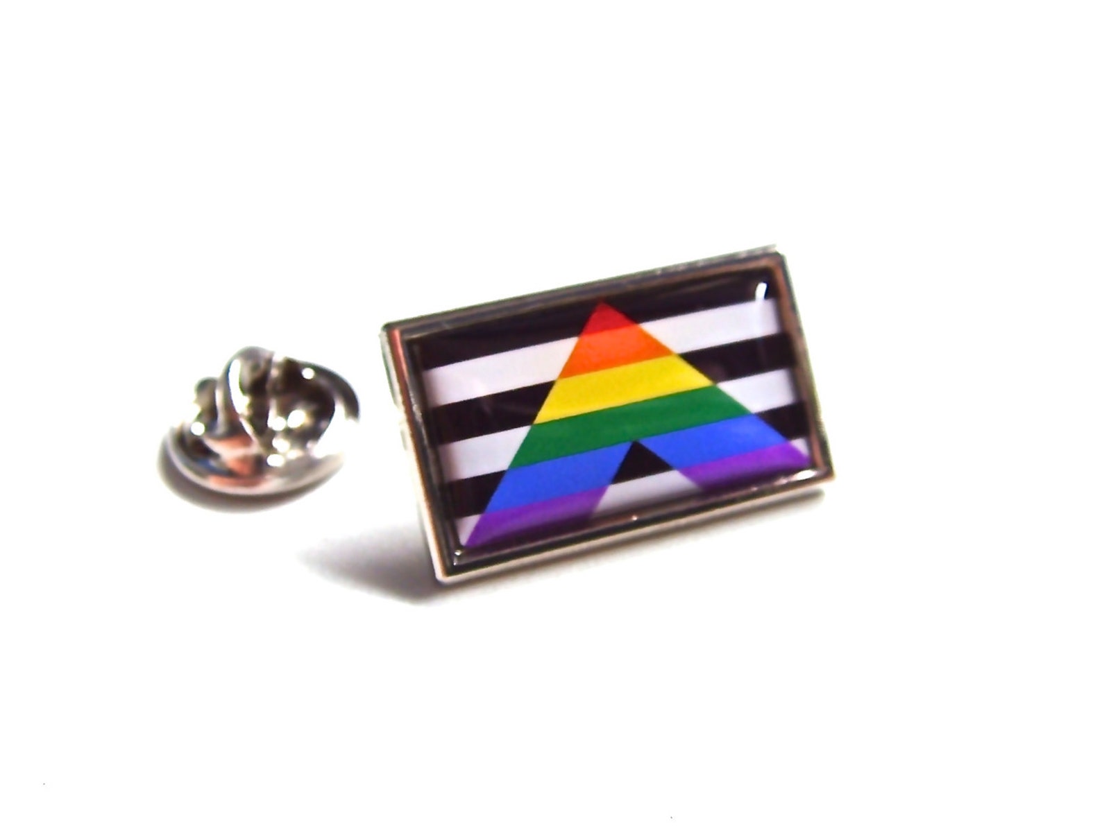 Straight Ally Allies Flag Rainbow LGBTQ Gay Pride Lapel Pin Badge Tie ...
